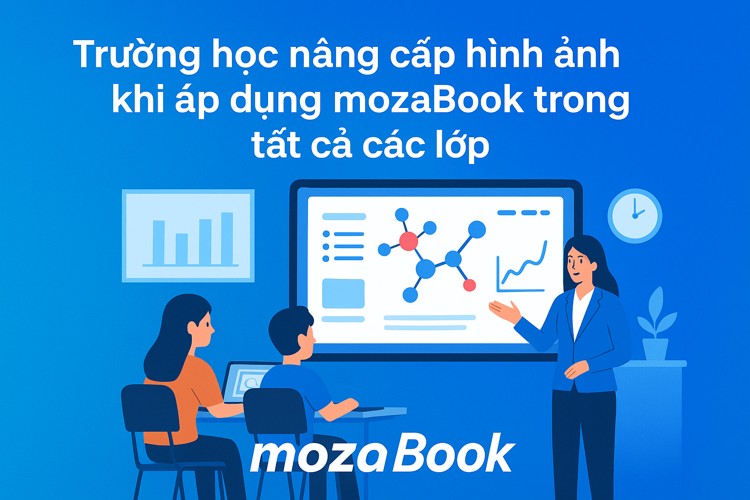 Trường học nâng cấp hình ảnh khi áp dụng mozaBook trong tất cả các lớp